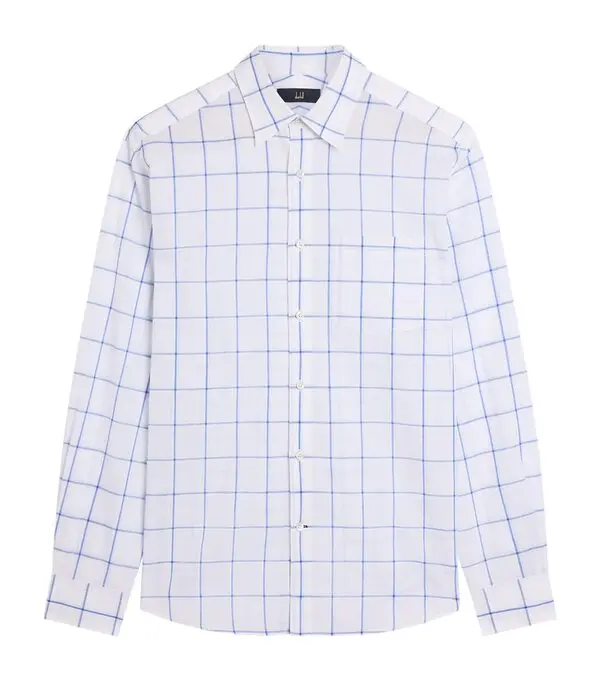 Dunhill Cotton-linen Check Shirt