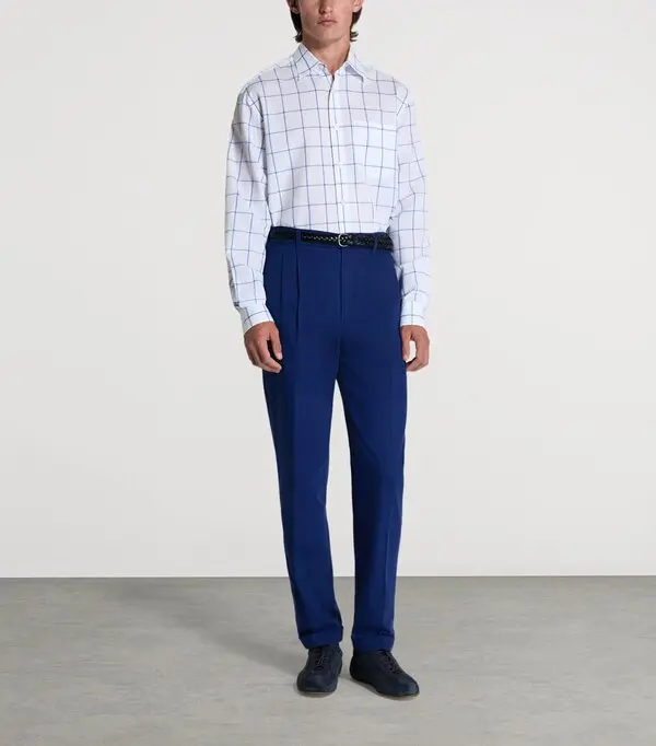 Dunhill Cotton-linen Check Shirt