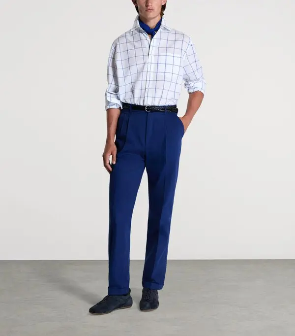 Dunhill Cotton-linen Check Shirt