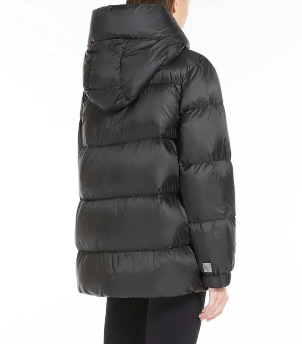 Max Mara Quilted Puffer Jacket With Hood - Navy