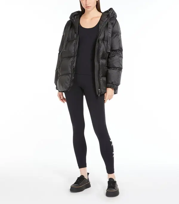 Max Mara Quilted Puffer Jacket With Hood - Navy