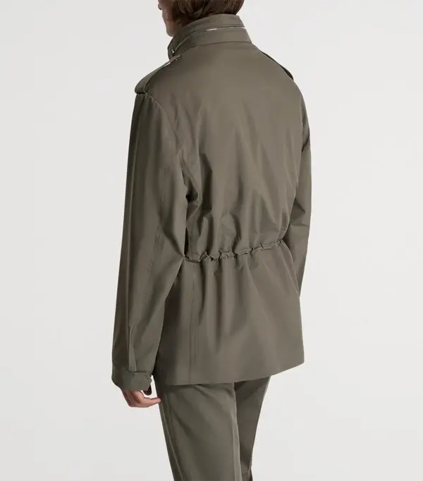 Dunhill Field Jacket With Drawstring And Packable Hood