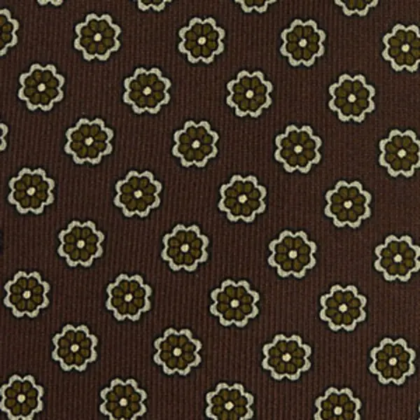 Dunhill Mulberry Silk Printed Neck Tie - Brown