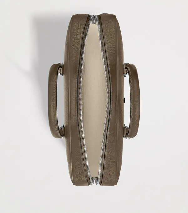 Montblanc Grained Leather Document Case With Top Handles And Detachable Strap