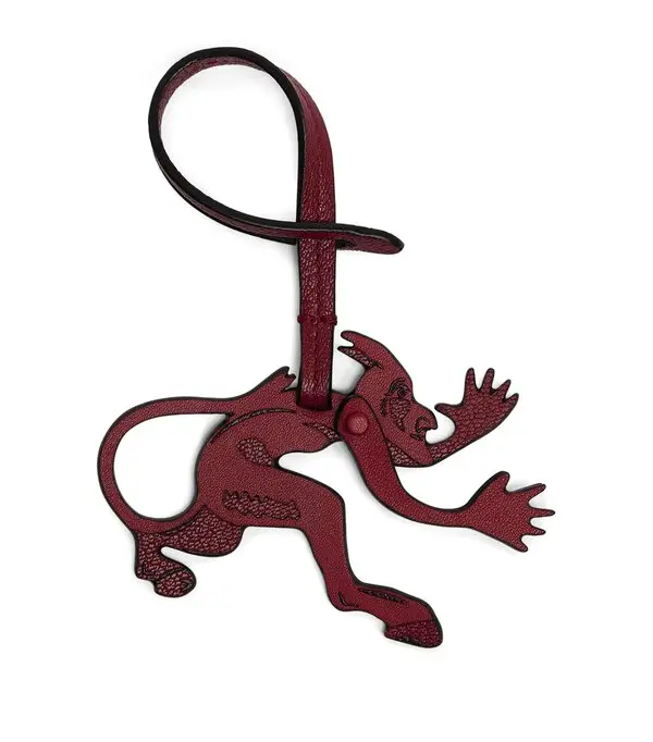 Dunhill Leather Tweenie Charm - Red
