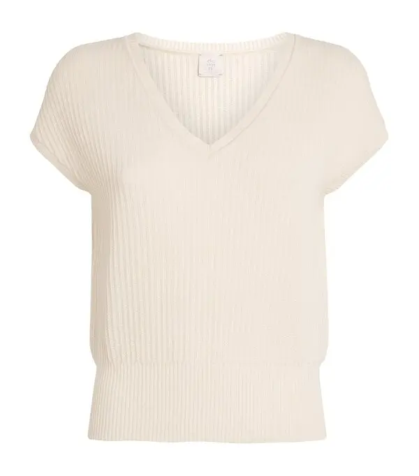 Eleventy Cotton Knitted Sweater Vest - Ivory