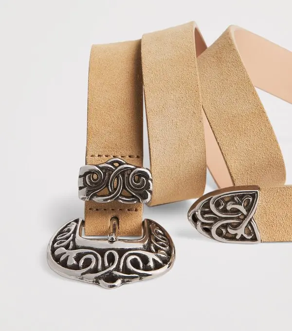 Eleventy Suede Western Belt