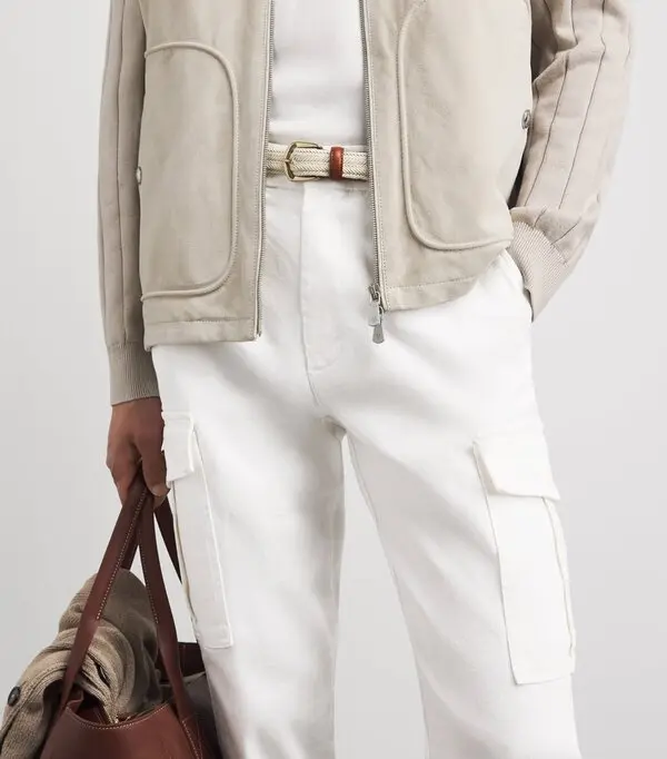 Eleventy Stretch-cotton Cargo Trousers