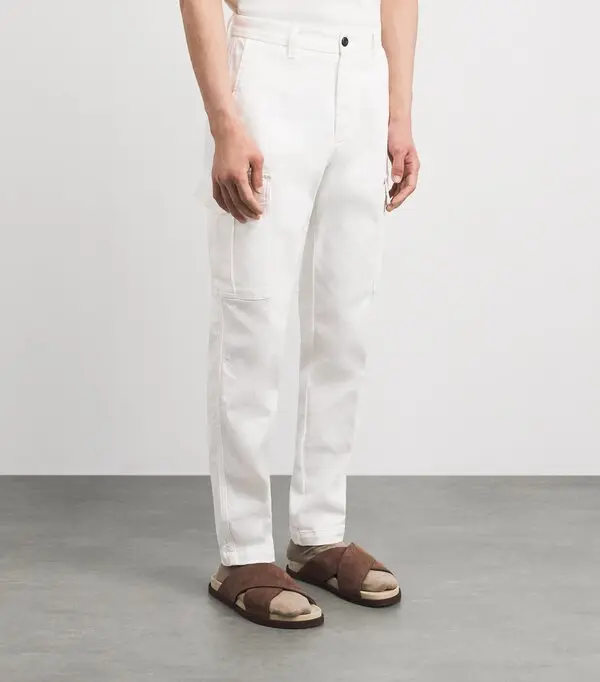 Eleventy Stretch-cotton Cargo Trousers