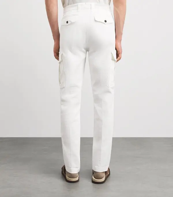 Eleventy Stretch-cotton Cargo Trousers