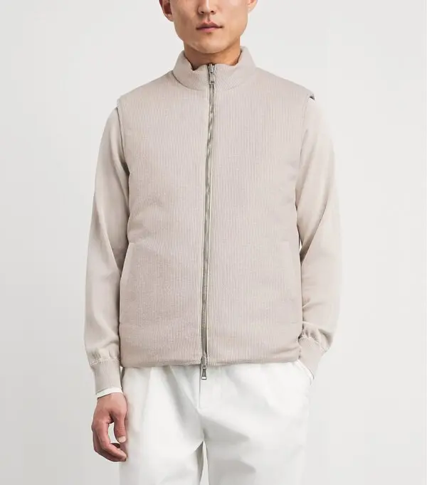 Eleventy Suede Reversible Gilet