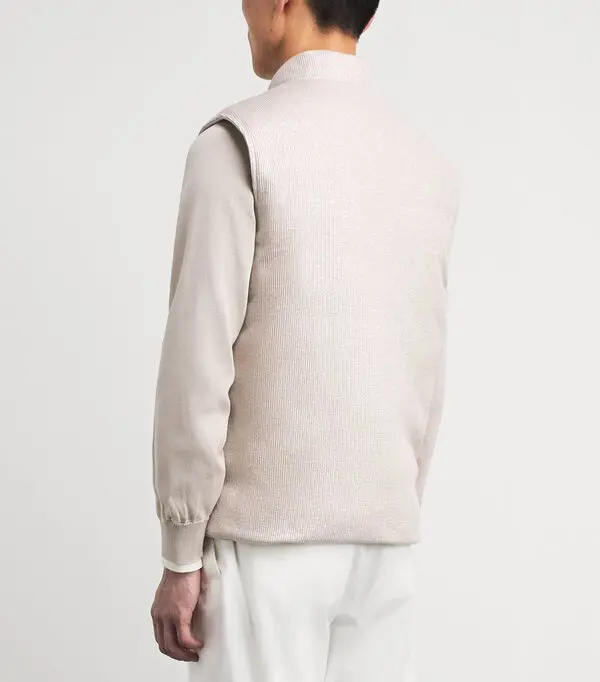Eleventy Suede Reversible Gilet