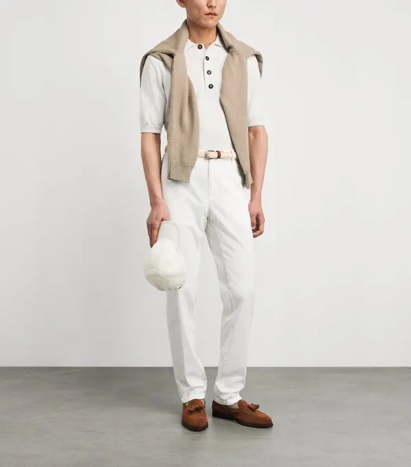 Eleventy Cotton Braided Belt With Gold-tone Buckle