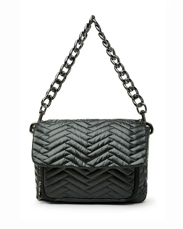 THINK ROYLN Muse Moto Medium Quilted Nylon Crossbody Bag