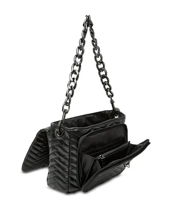 THINK ROYLN Muse Moto Medium Quilted Nylon Crossbody Bag