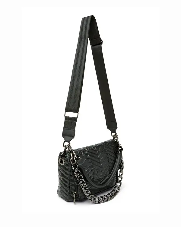 THINK ROYLN Muse Moto Medium Quilted Nylon Crossbody Bag
