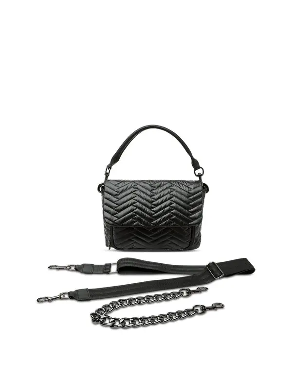 THINK ROYLN Muse Moto Medium Quilted Nylon Crossbody Bag