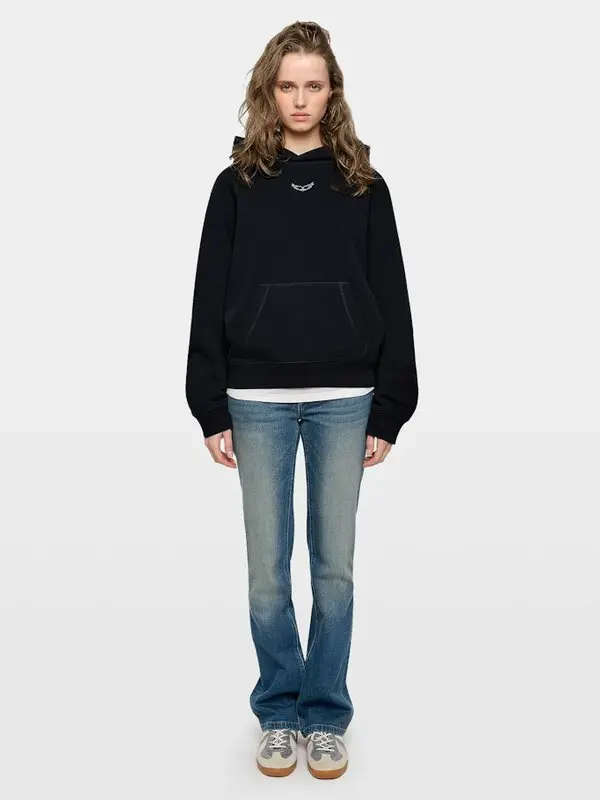Zadig&Voltaire Georgy Sweatshirt With Rhinestone Embellishments - Encre