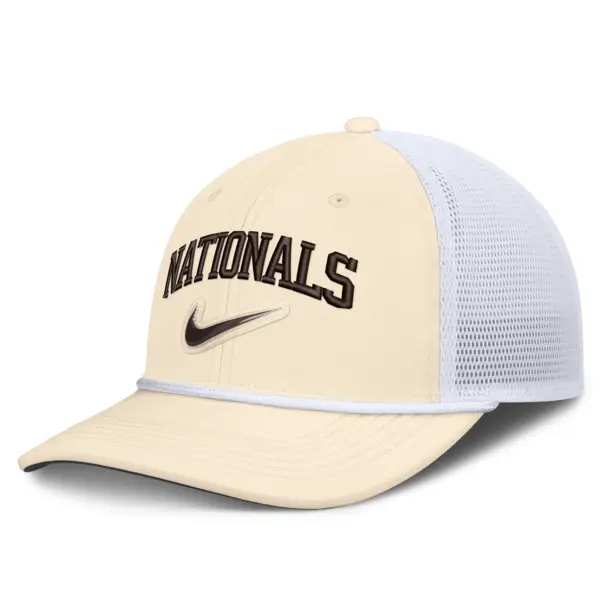 Nike Washington Nationals Dri-fit Mlb Trucker Adjustable Hat - White