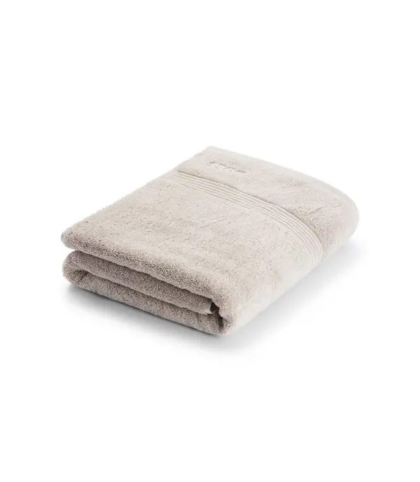 BOSS Tonal Logo Bath Sheet - Light Beige