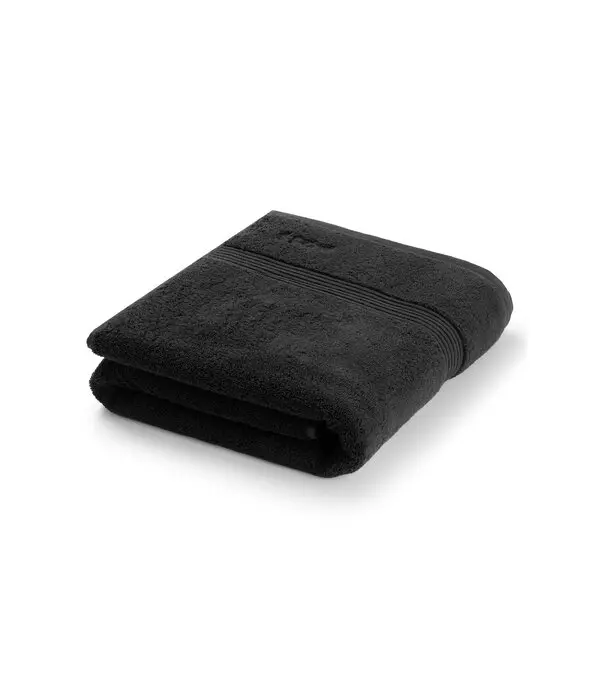 BOSS Aegean-cotton Bath Sheet With Tonal Logo - Black