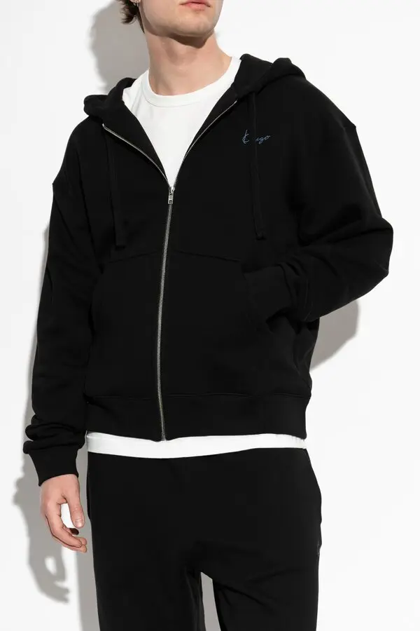 Kenzo Zip-up Hoodie With Logo Print