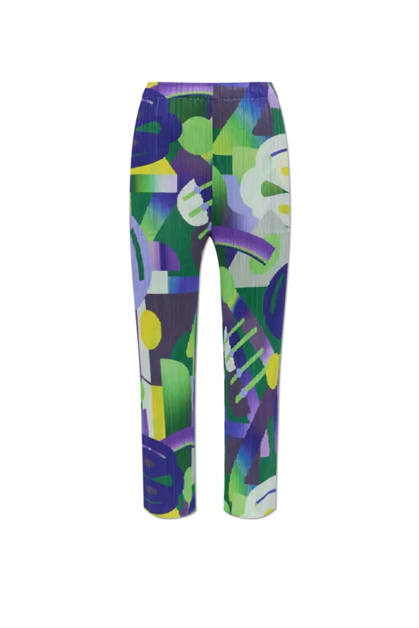 Issey Miyake Abstract Pattern Trousers - Multicolour