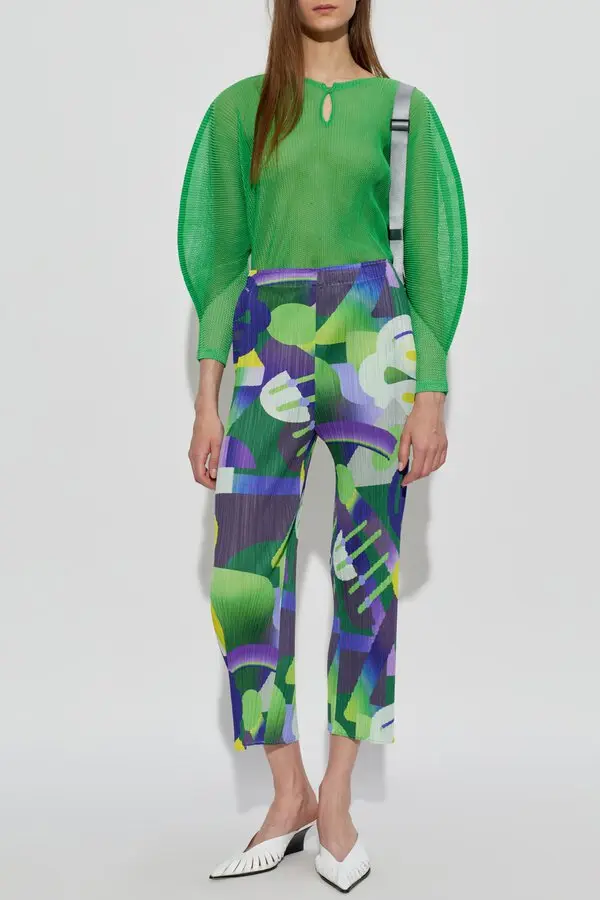Issey Miyake Abstract Pattern Trousers - Multicolour