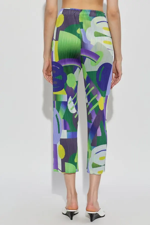 Issey Miyake Abstract Pattern Trousers - Multicolour