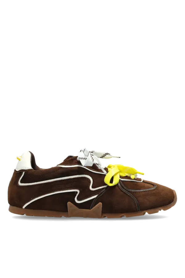 NAKED WOLFE Adored" Suede Low Top Sneakers - Brown