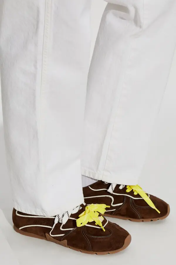 NAKED WOLFE Adored" Suede Low Top Sneakers - Brown