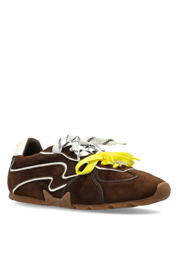 NAKED WOLFE Adored" Suede Low Top Sneakers - Brown