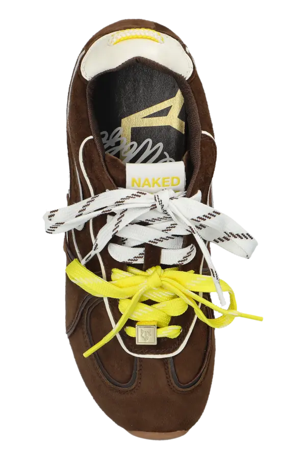 NAKED WOLFE Adored" Suede Low Top Sneakers - Brown