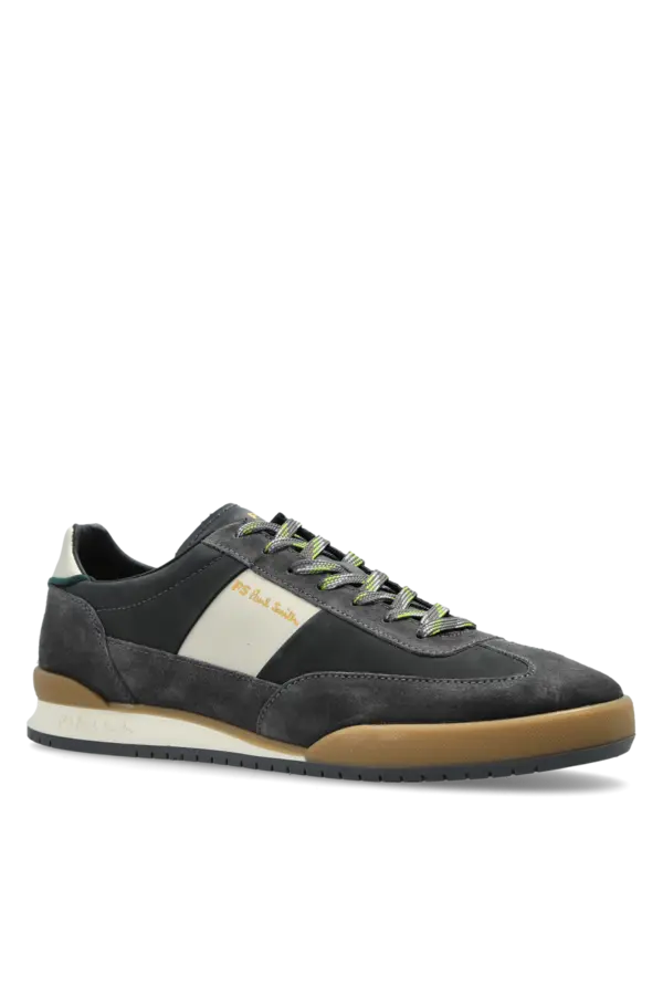 Paul Smith Paneled Suede And Textile Low Top Sneakers