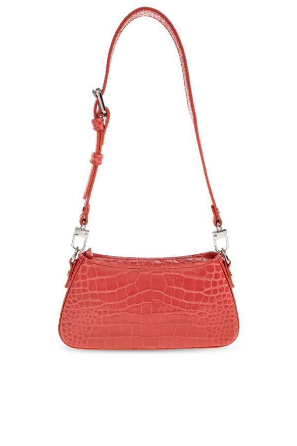 VIVIENNE WESTWOOD Tasha Crocodile-embossed Leather Shoulder Bag - Pink