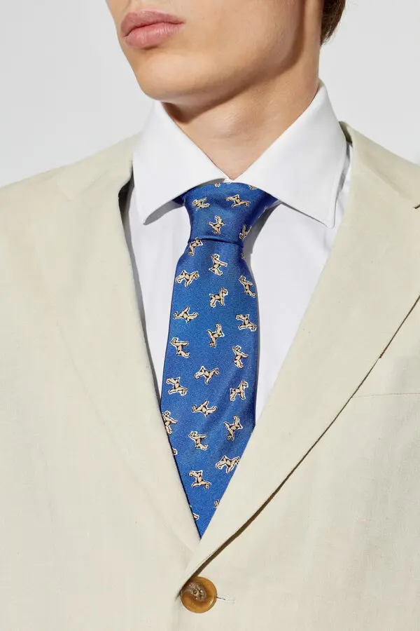 Paul Smith Silk Tie With Dog Motif