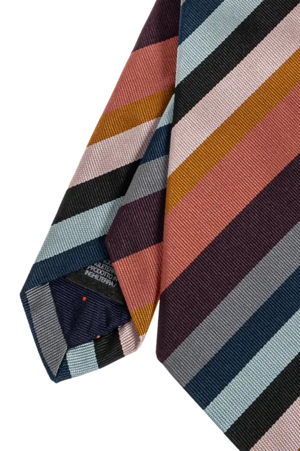 Paul Smith Multicolor Stripe Silk Neck Tie - Multicolour