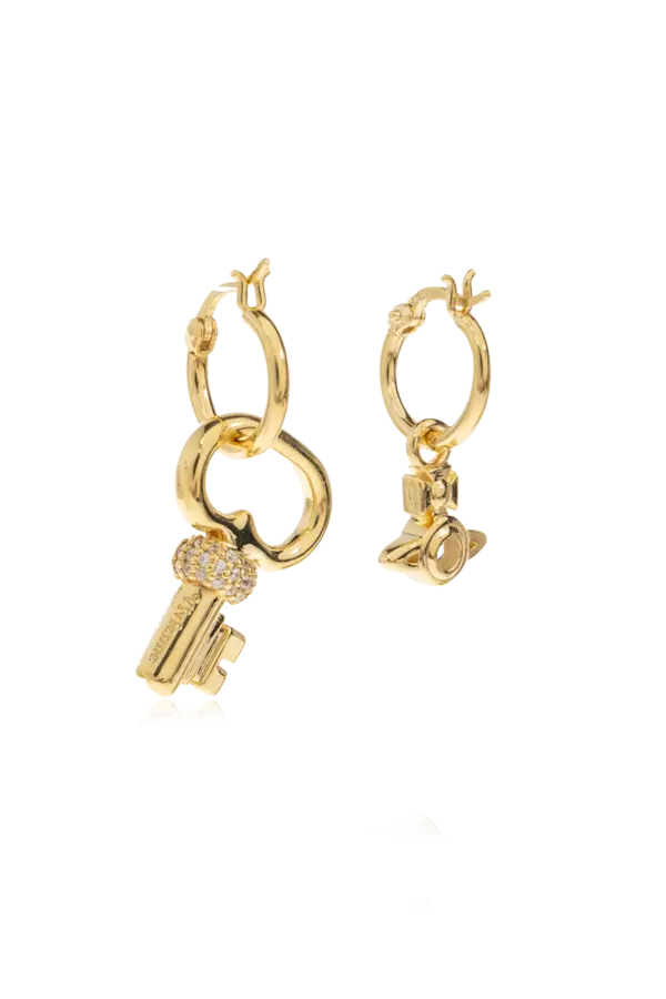 VIVIENNE WESTWOOD Baya Hoop Earrings With Key And Planet Motifs - Gold