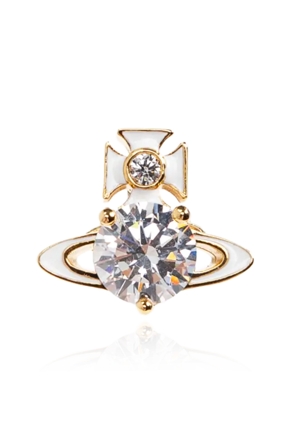 VIVIENNE WESTWOOD Millie Mismatched Orb And Heart Crystal Earrings
