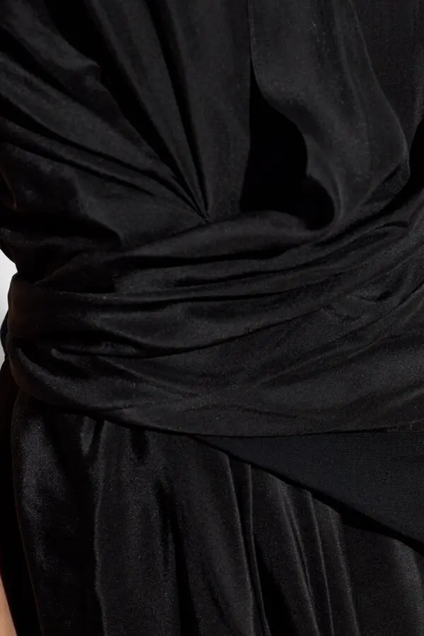 MAISON MARGIELA Asymmetrical Draped Maxi Dress