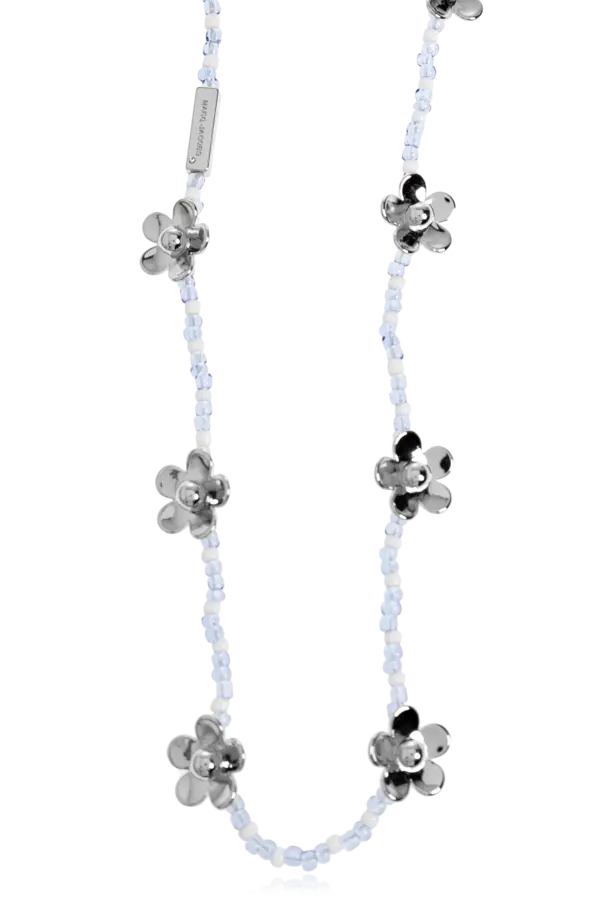 Marc Jacobs Floral Motif Necklace - Silver