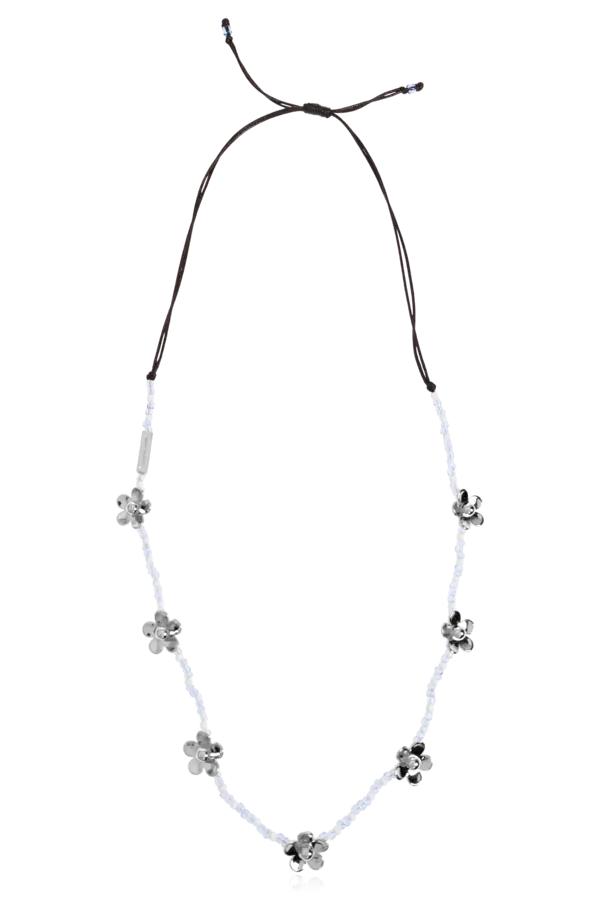 Marc Jacobs Floral Motif Necklace - Silver