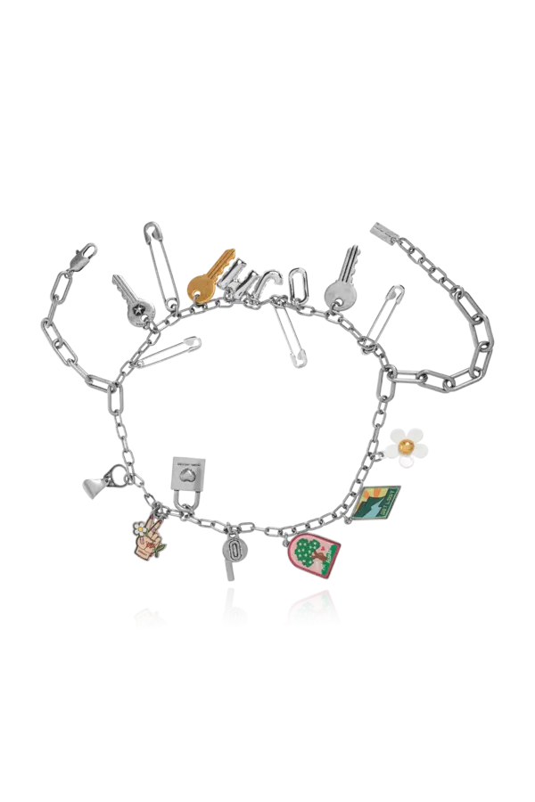 Marc Jacobs Charm Necklace With Mixed Motifs - Silver