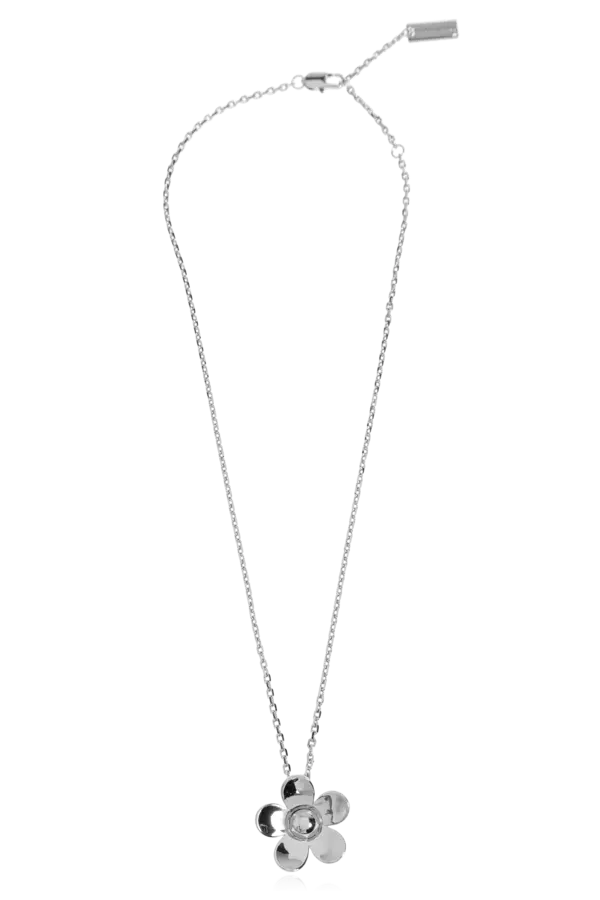 Marc Jacobs Tone Brass Floral Motif Necklace
