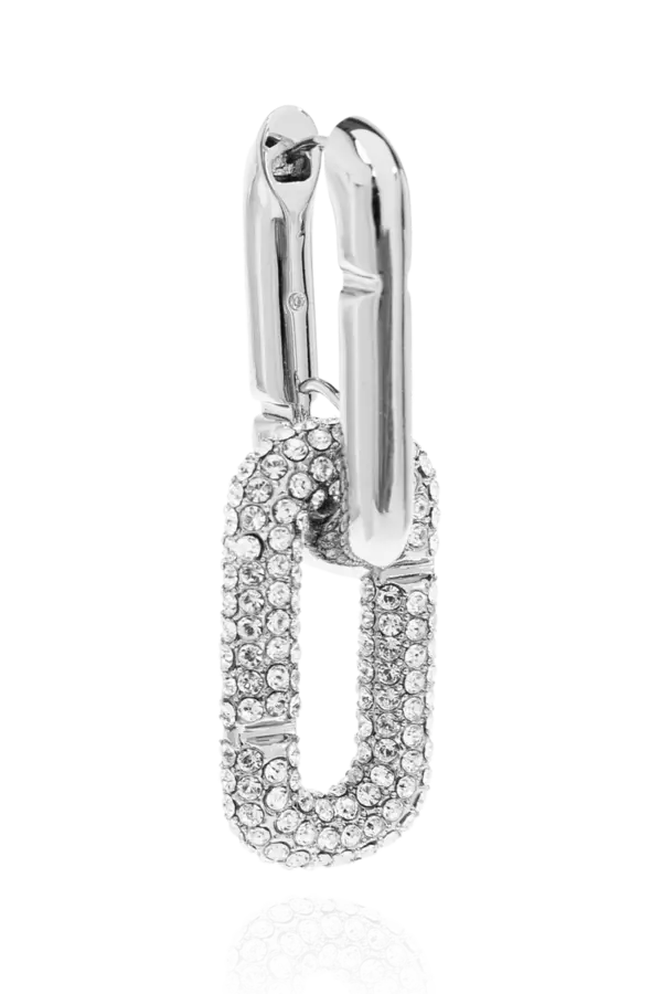 Marc Jacobs Crystal Embellished Link Hoop Earrings