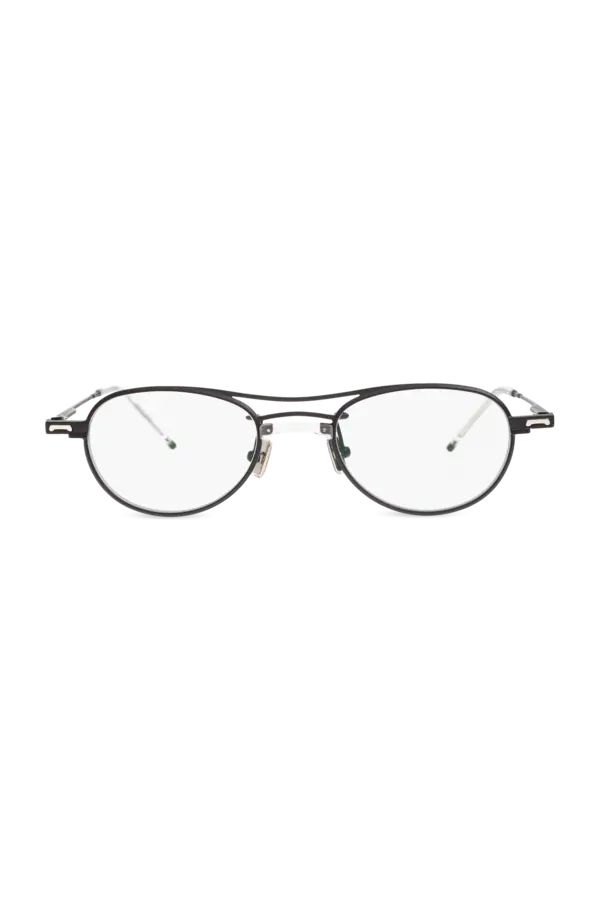 Maison Kitsuné X A. Society Oval Titanium Sunglasses - Black