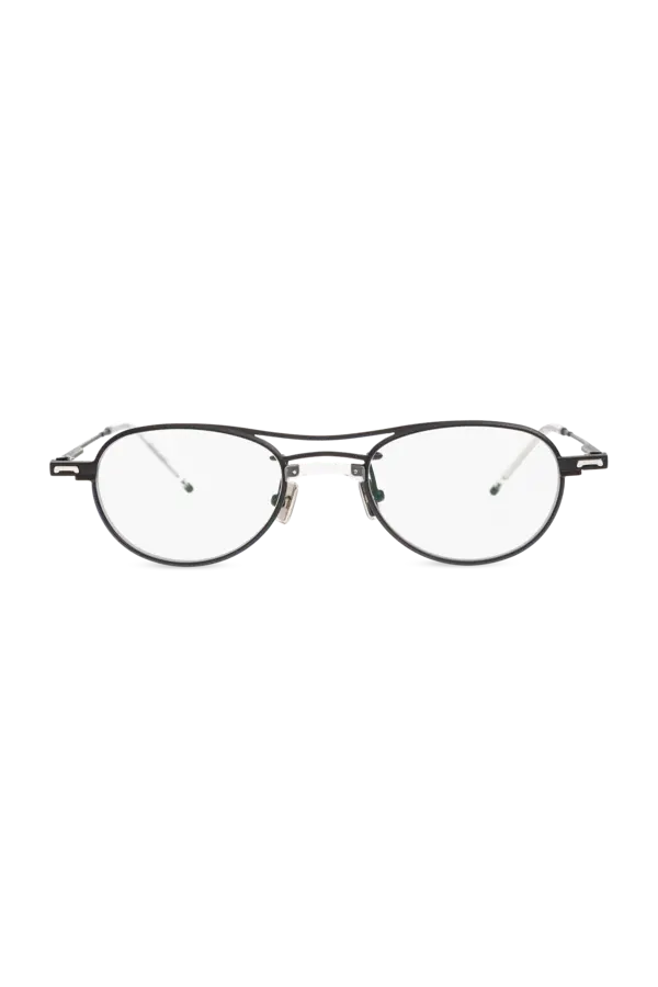 Maison Kitsuné X A. Society Oval Titanium Sunglasses - Black