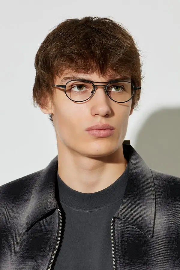 Maison Kitsuné X A. Society Oval Titanium Sunglasses