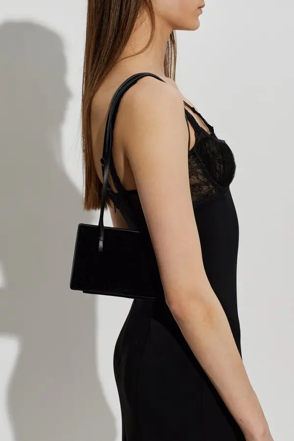 TOTEME Cocktail" Velvet Shoulder Bag - Black
