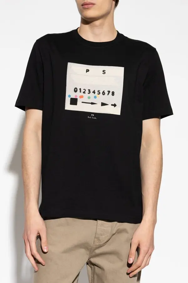 Paul Smith T-shirt With Colorful Print - Black